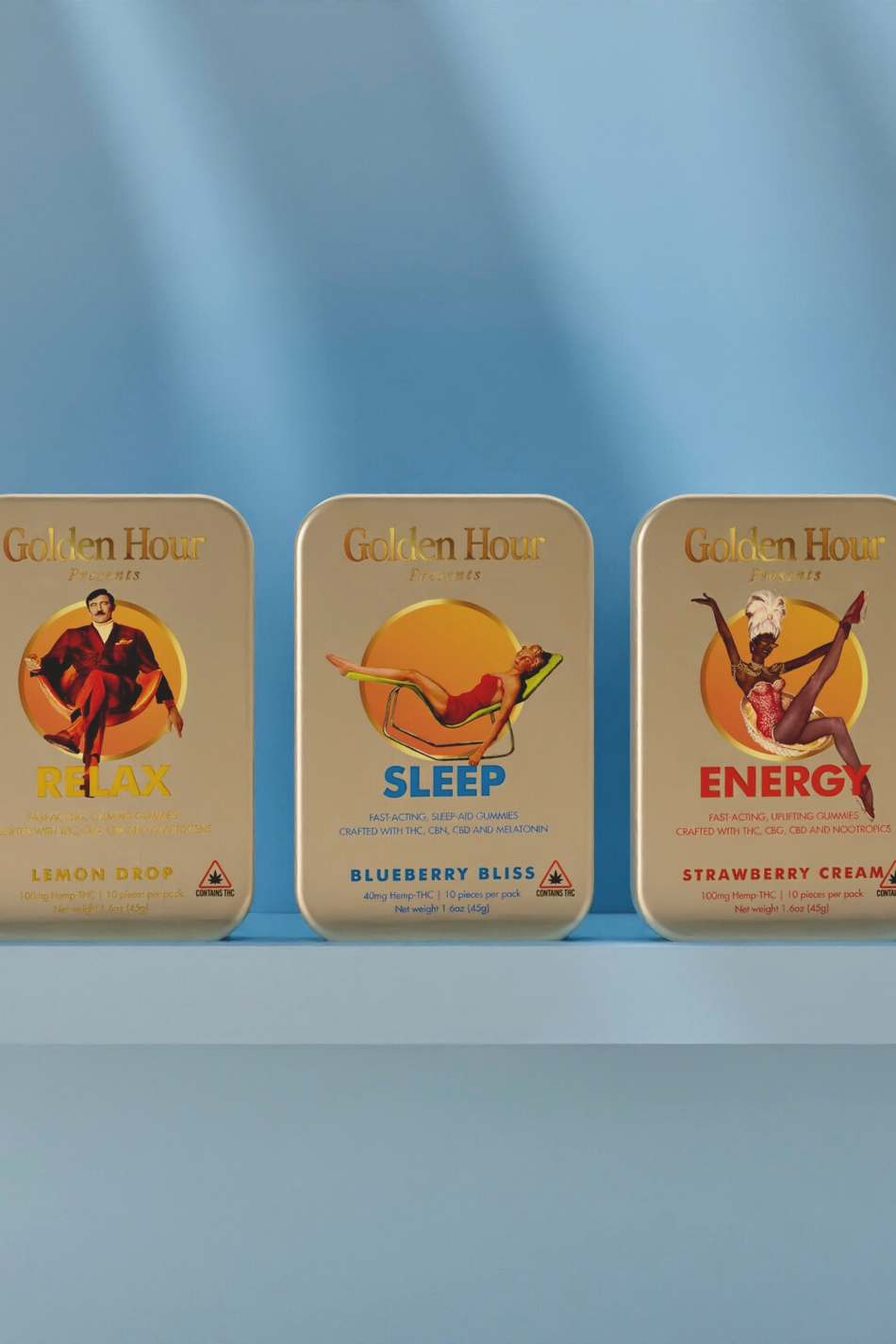 Hemp-Derived Gummy Edibles THC - CBD, CBG, CBN | Golden Hour